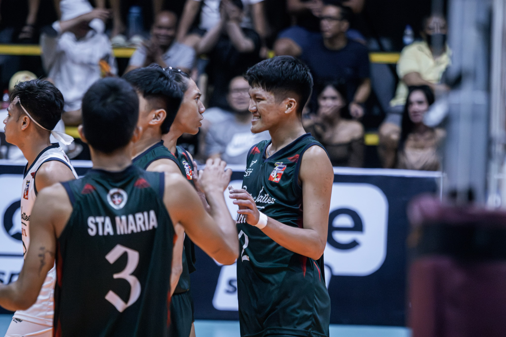Saints and Lattes-Letran gains semis, trounces Cabuyao - News | Spikers ...